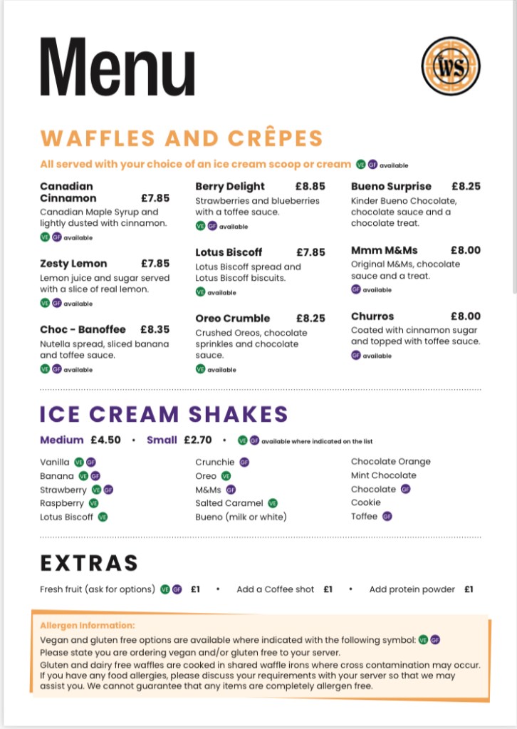 Menu – The Waffle Shack