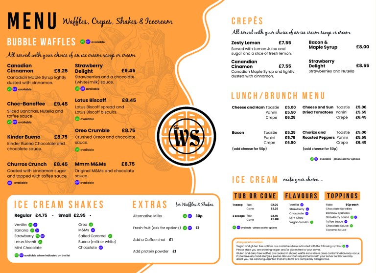 Menu – The Waffle Shack